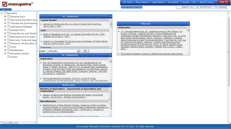 Manupatra User Guide